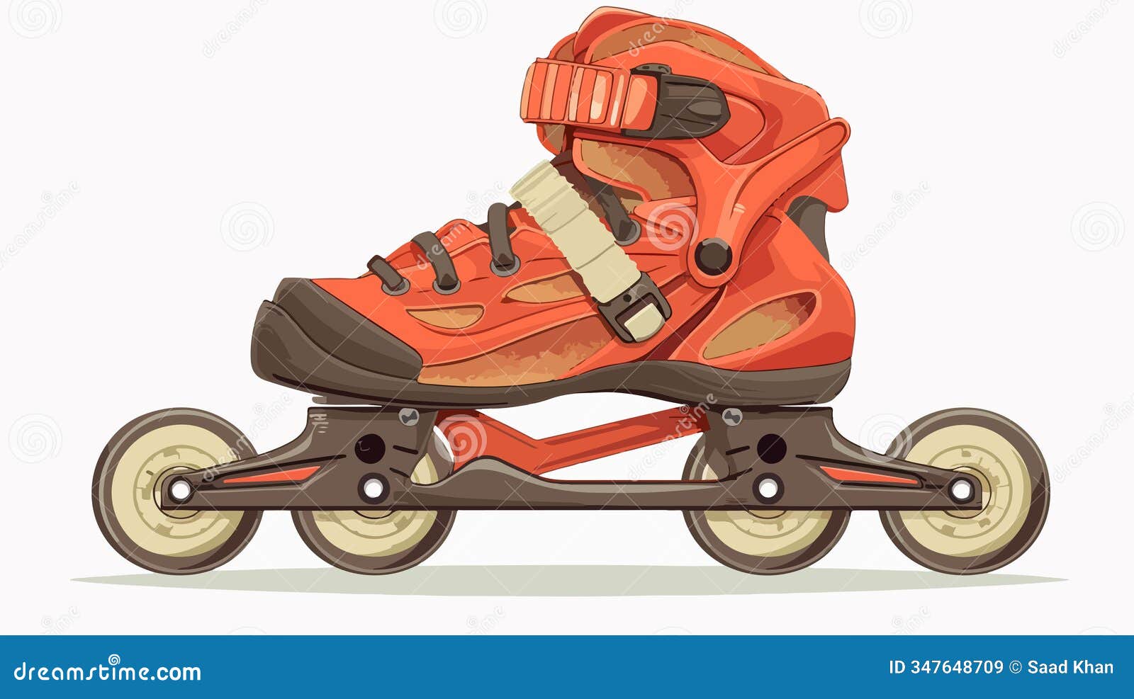 Professional Roller Skate Isolated on White Background Vector ...