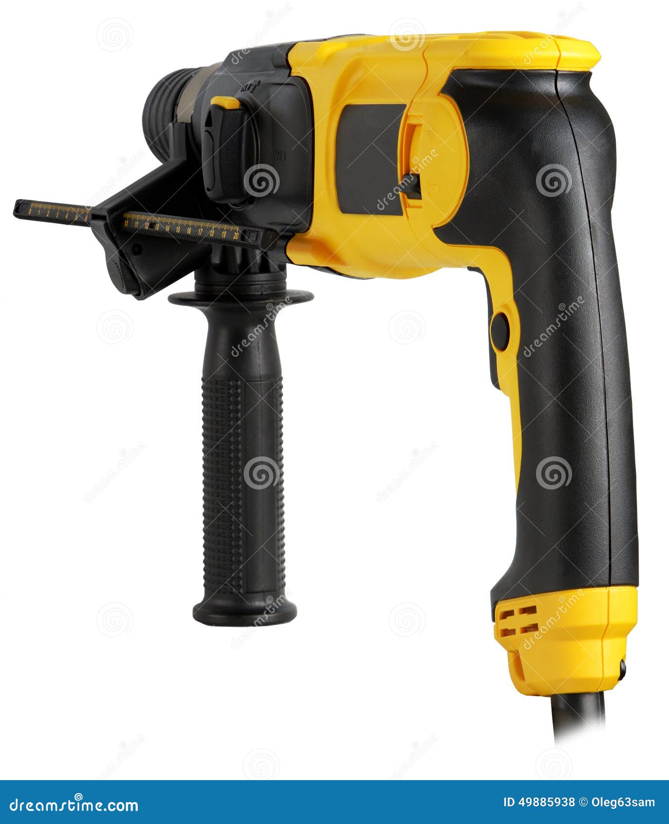 Professional Rotary Hammer with a Drill. Stock Photo - Image of ...