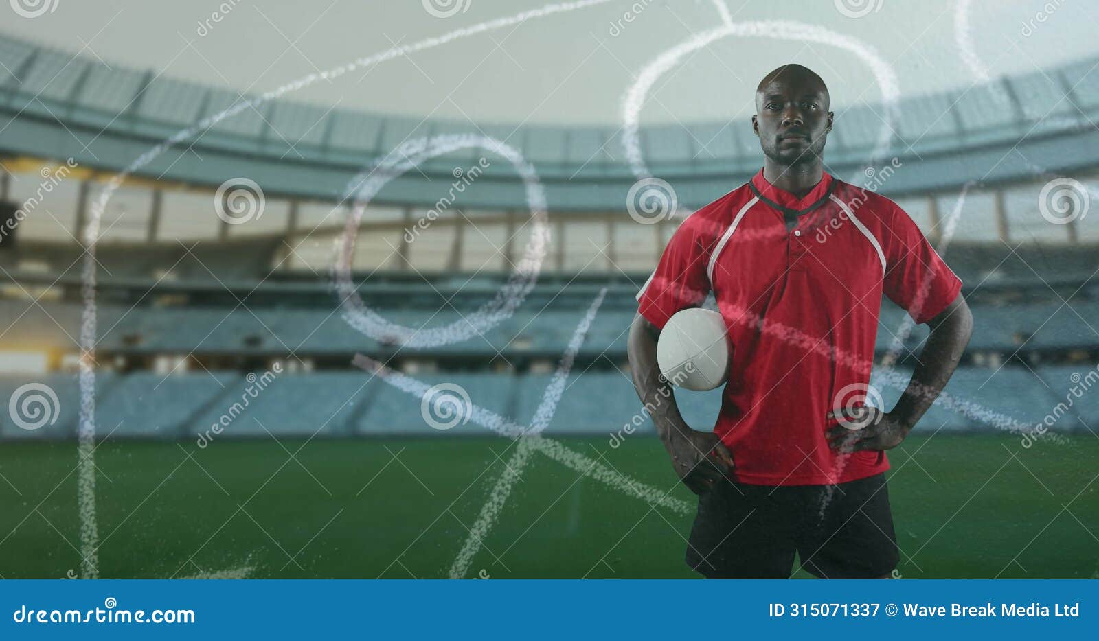 Professional Rugby Player Standing in Front of a Sports Stadium 4k ...