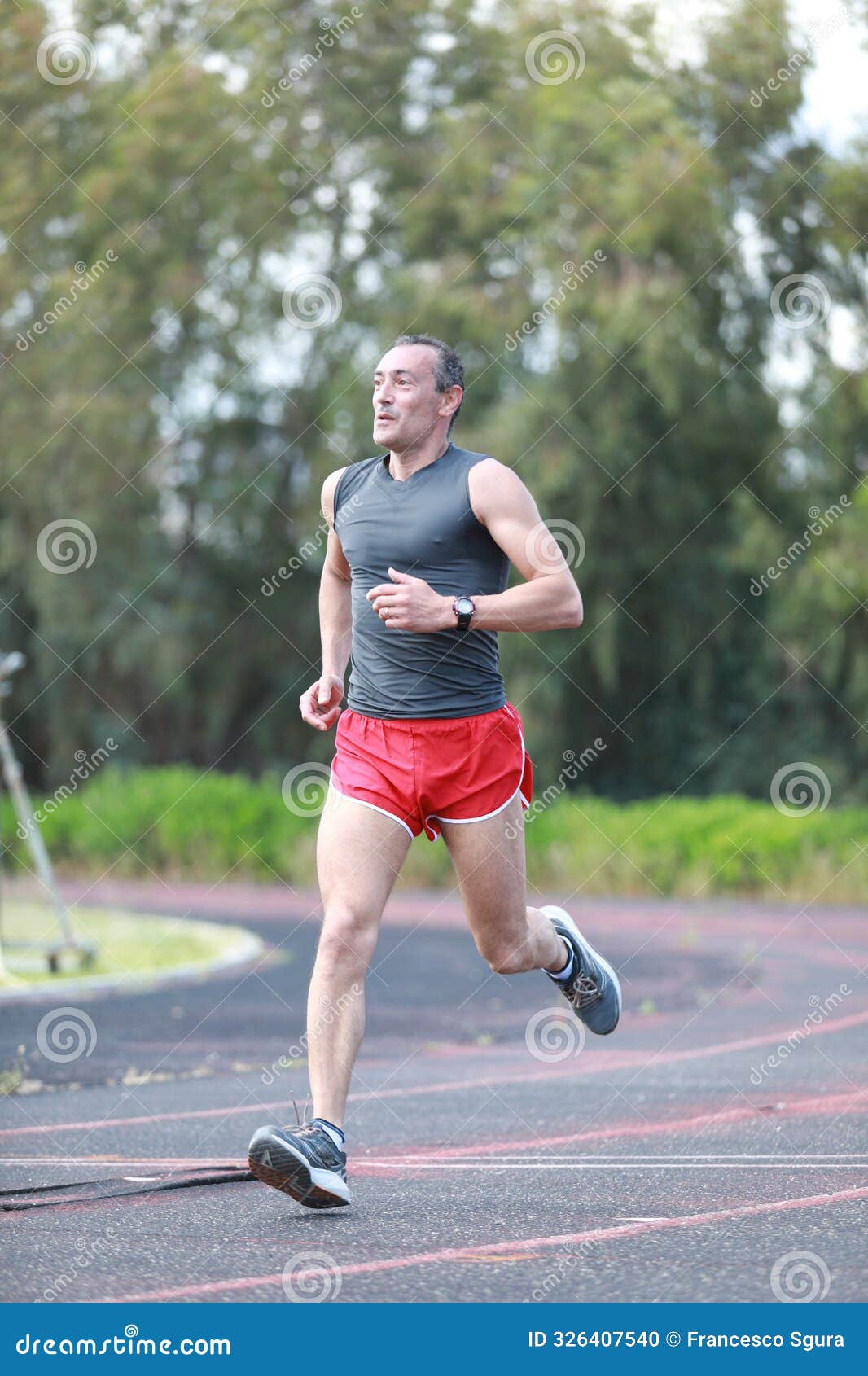 Determination of an Athlete Making a Run Training Stock Photo - Image ...