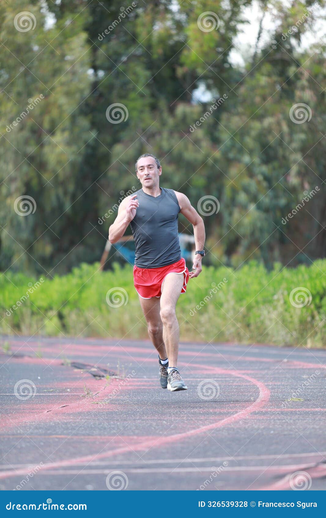 Determination of an Athlete Making a Run Training Stock Photo - Image ...