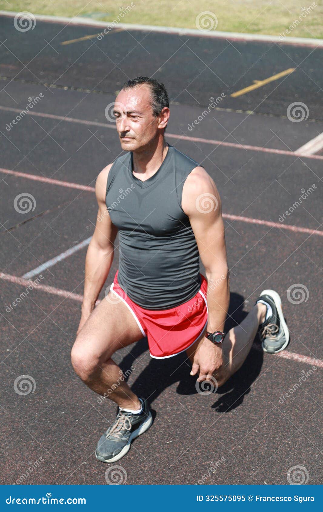 Legs Lunges during a Competition Training Stock Image - Image of runner ...