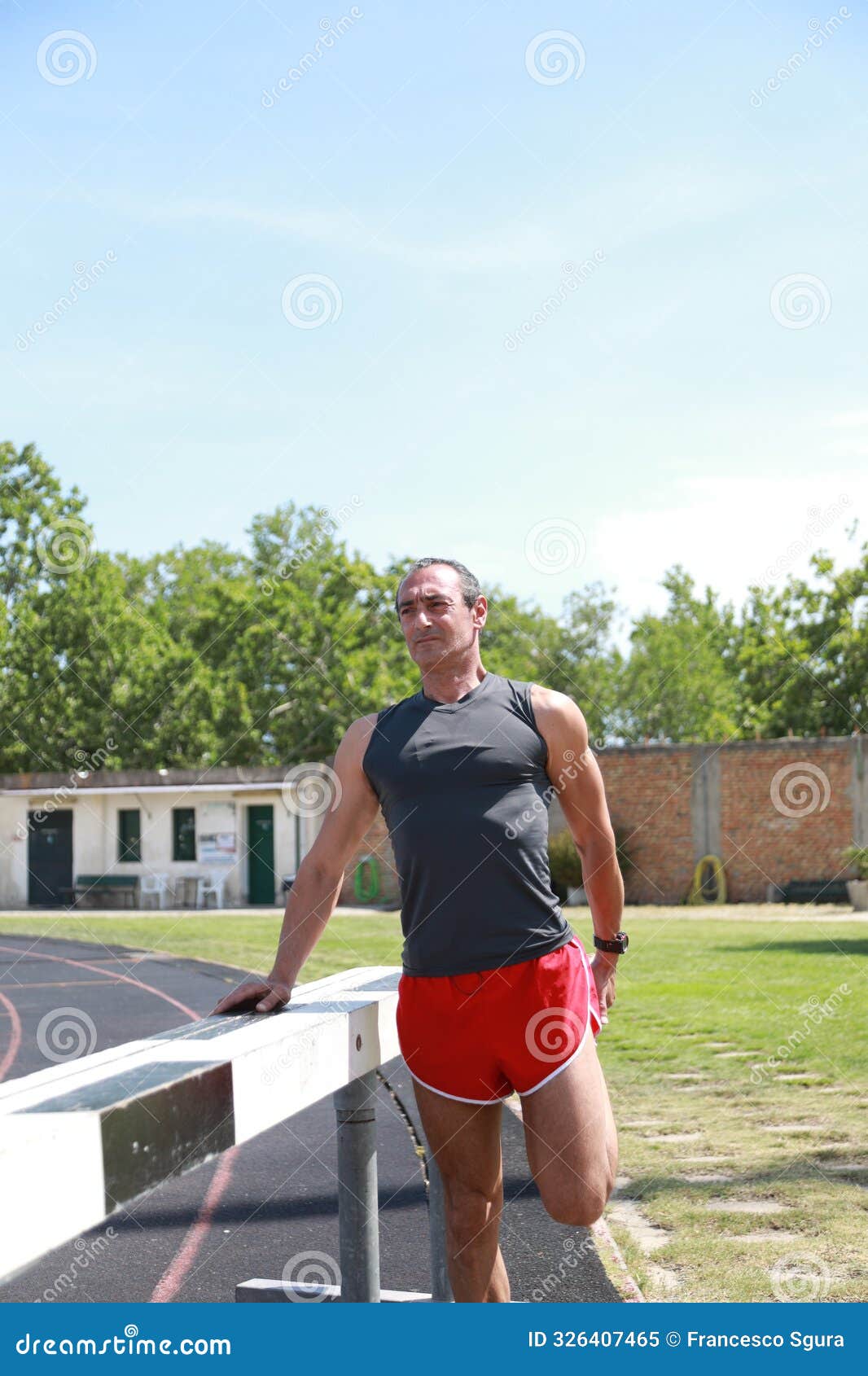 Muscle Stretching before the Hard Workout Stock Image - Image of ...