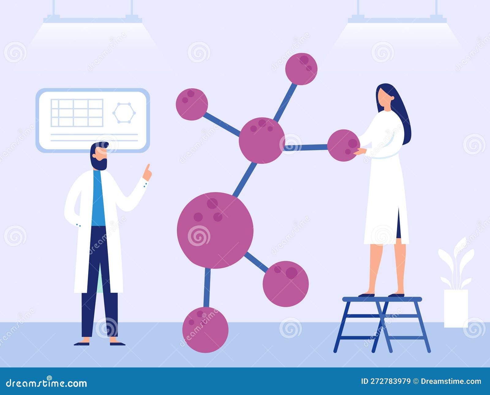 Professional Scientific Research Structure of Atom or Molecule Stock ...