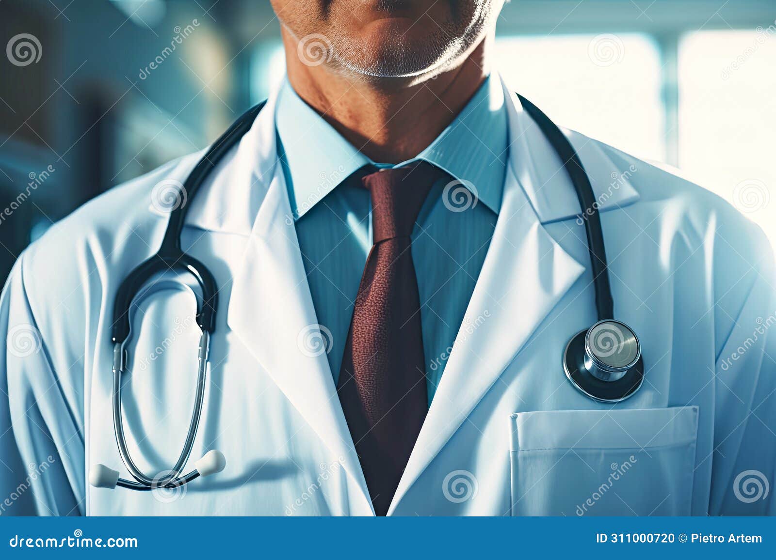 Professional Scientist in Lab Coat and Tie Stock Photo - Image of ...