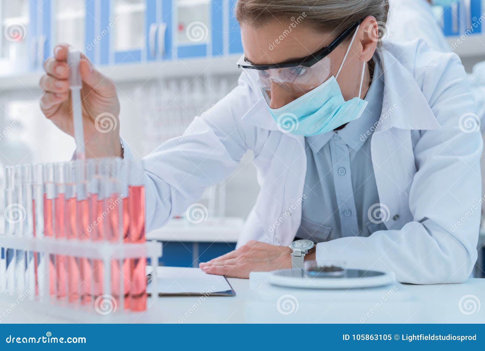 Scientist Making Experiment Stock Image - Image of scientific ...