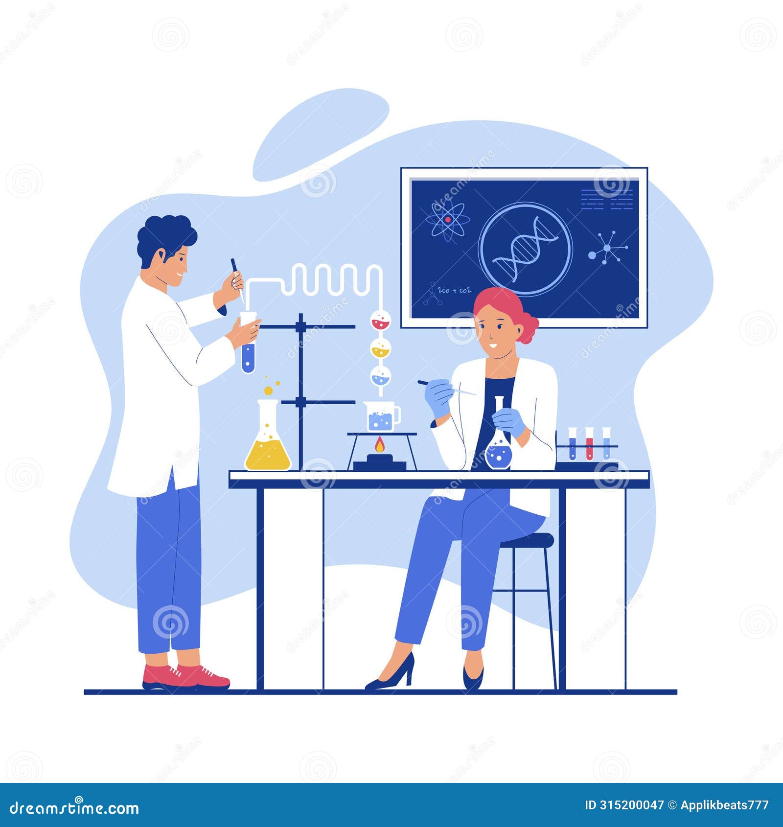 Professional Scientists Researchers Working and Analysis in Laboratory ...