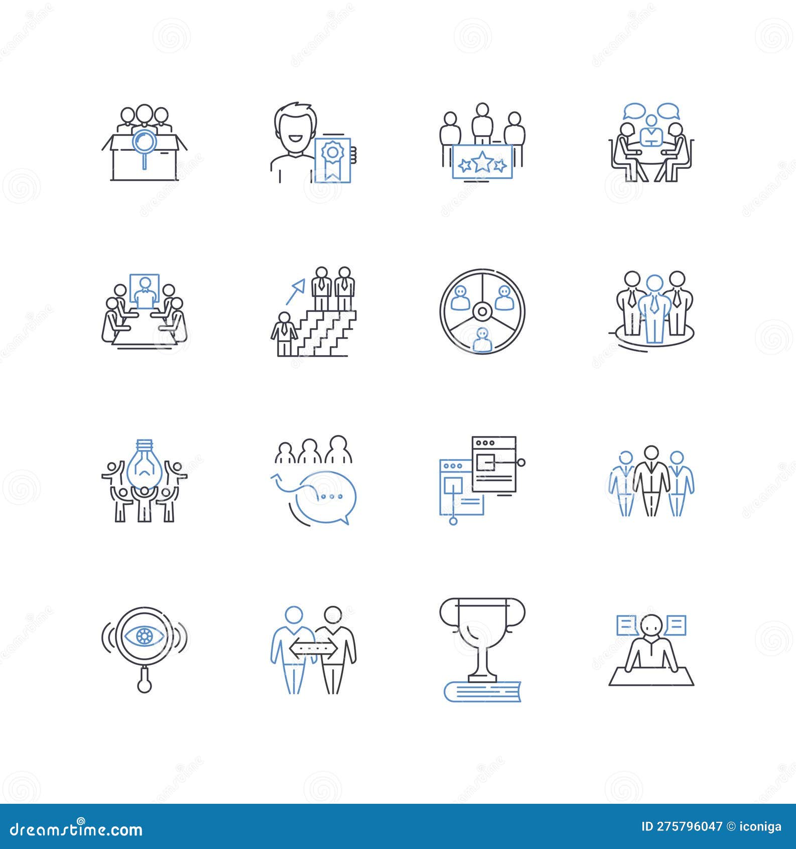 Professional Sector Line Icons Collection. Executive, Managerial ...
