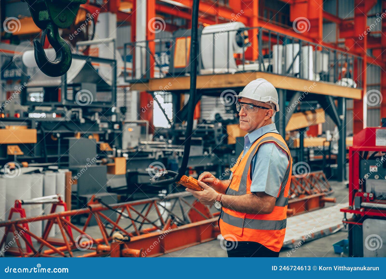 Professional Senior Engineer Male Machine Operator Foreman Worker Work ...