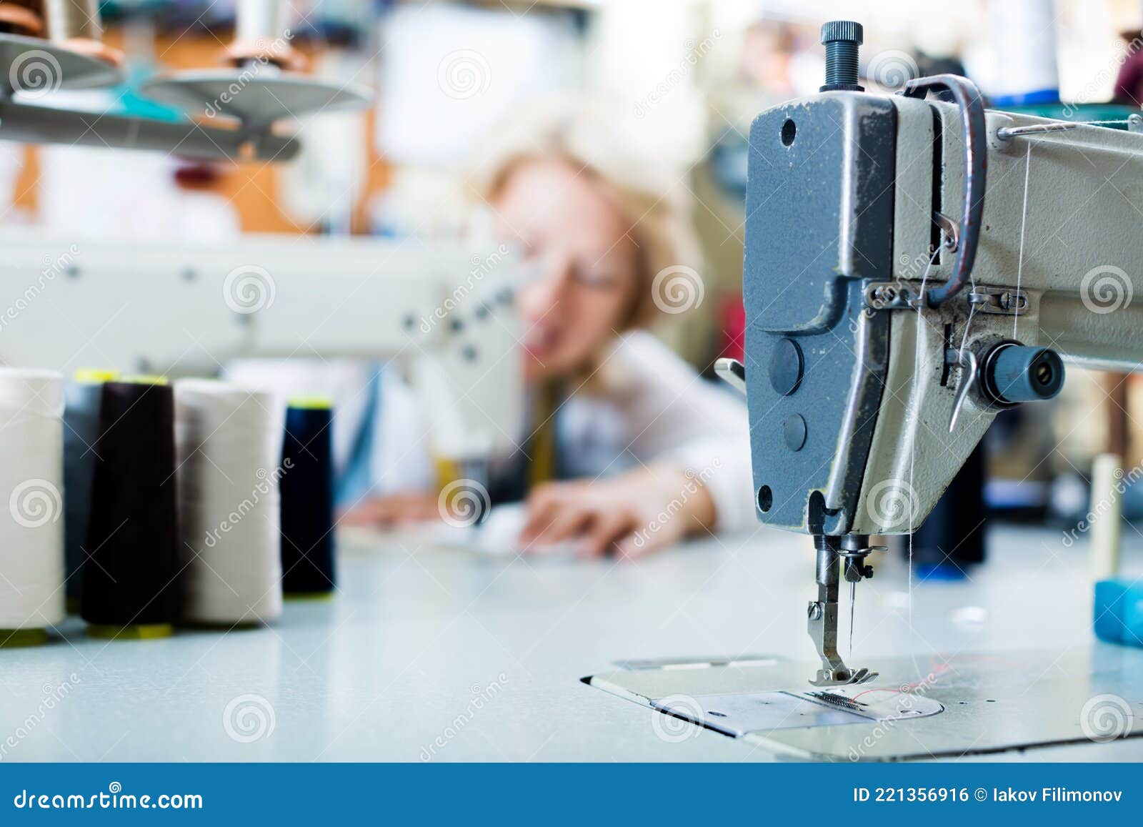 Professional Sewing Machine Close Up Stock Photo - Image of ...