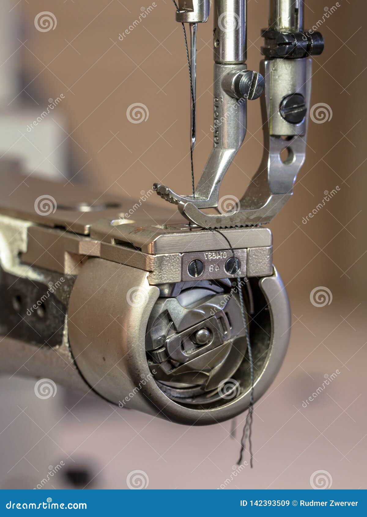 Professional Sewing Machine in Workshop Stock Image - Image of people ...
