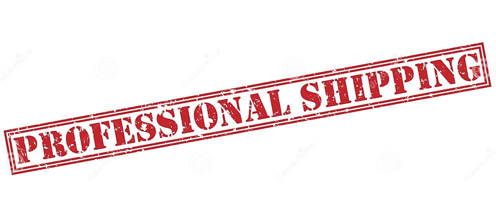 Professional Shipping Red Stamp Stock Illustration - Illustration of ...