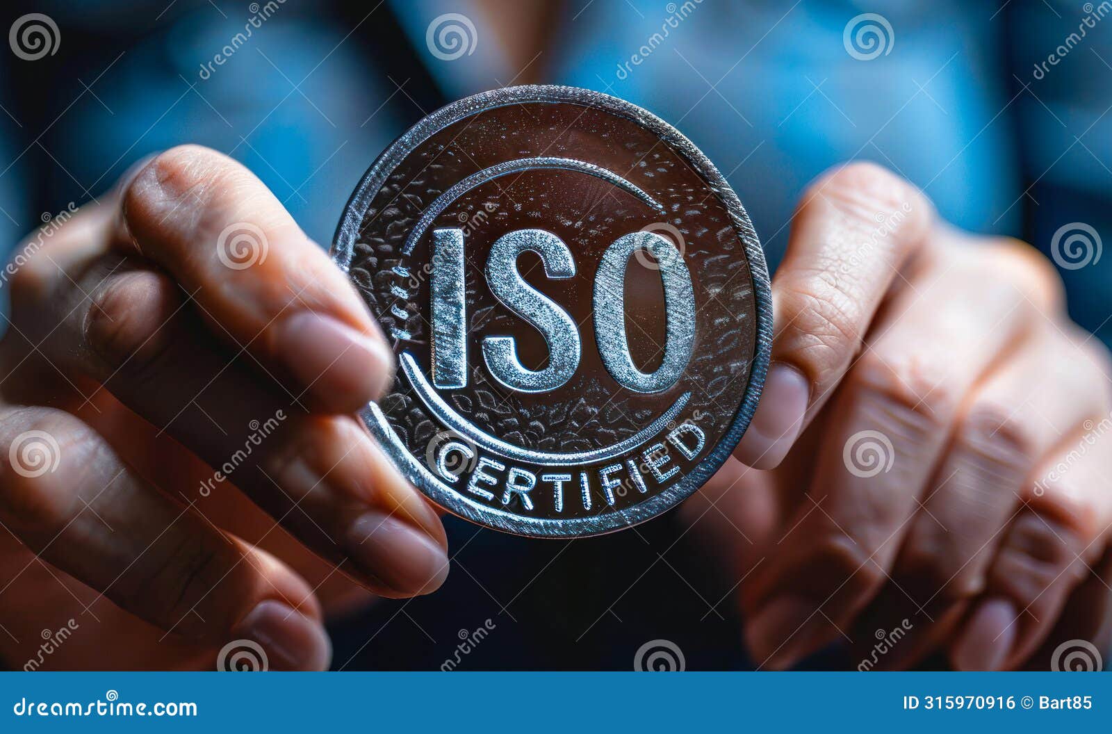 Professional Showcasing ISO Certification Emblem As A Commitment To ...