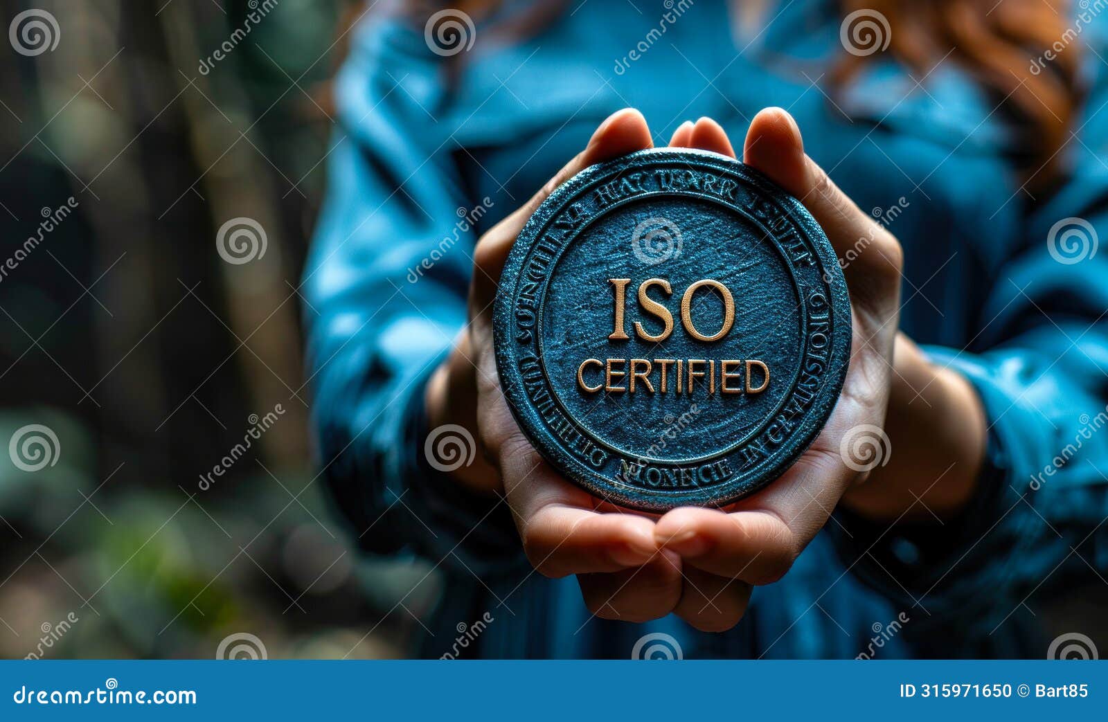 Professional Showcasing ISO Certification Emblem As A Commitment To ...