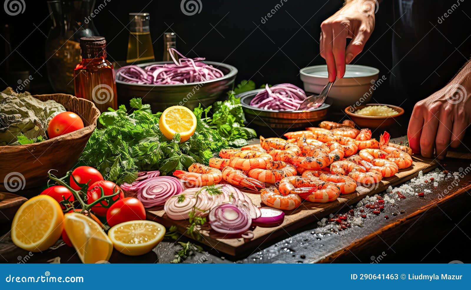 Professional Shrimp Cooking Ai Generation Stock Illustration ...