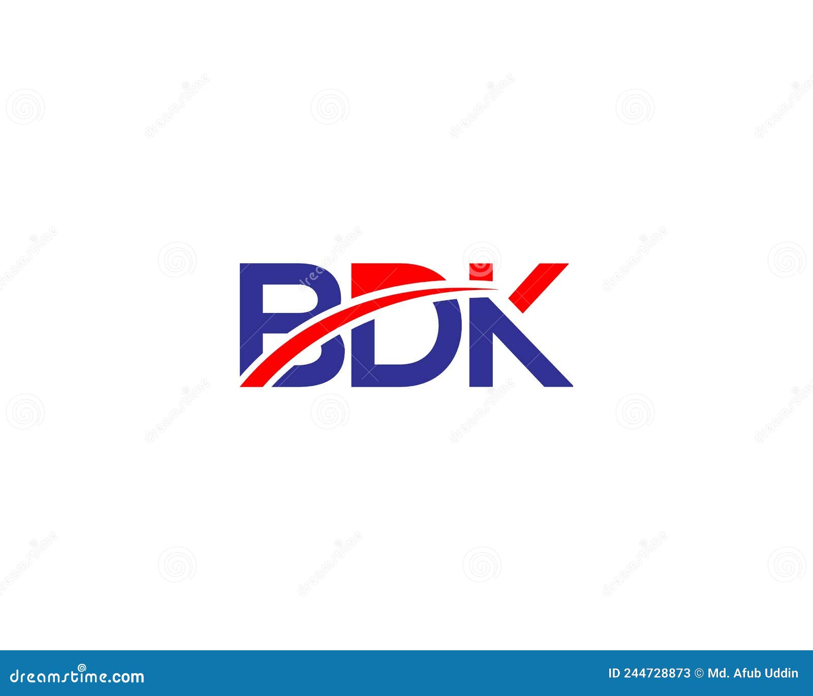 Creative Professional BDK Logo Design Idea Concept Stock Vector ...