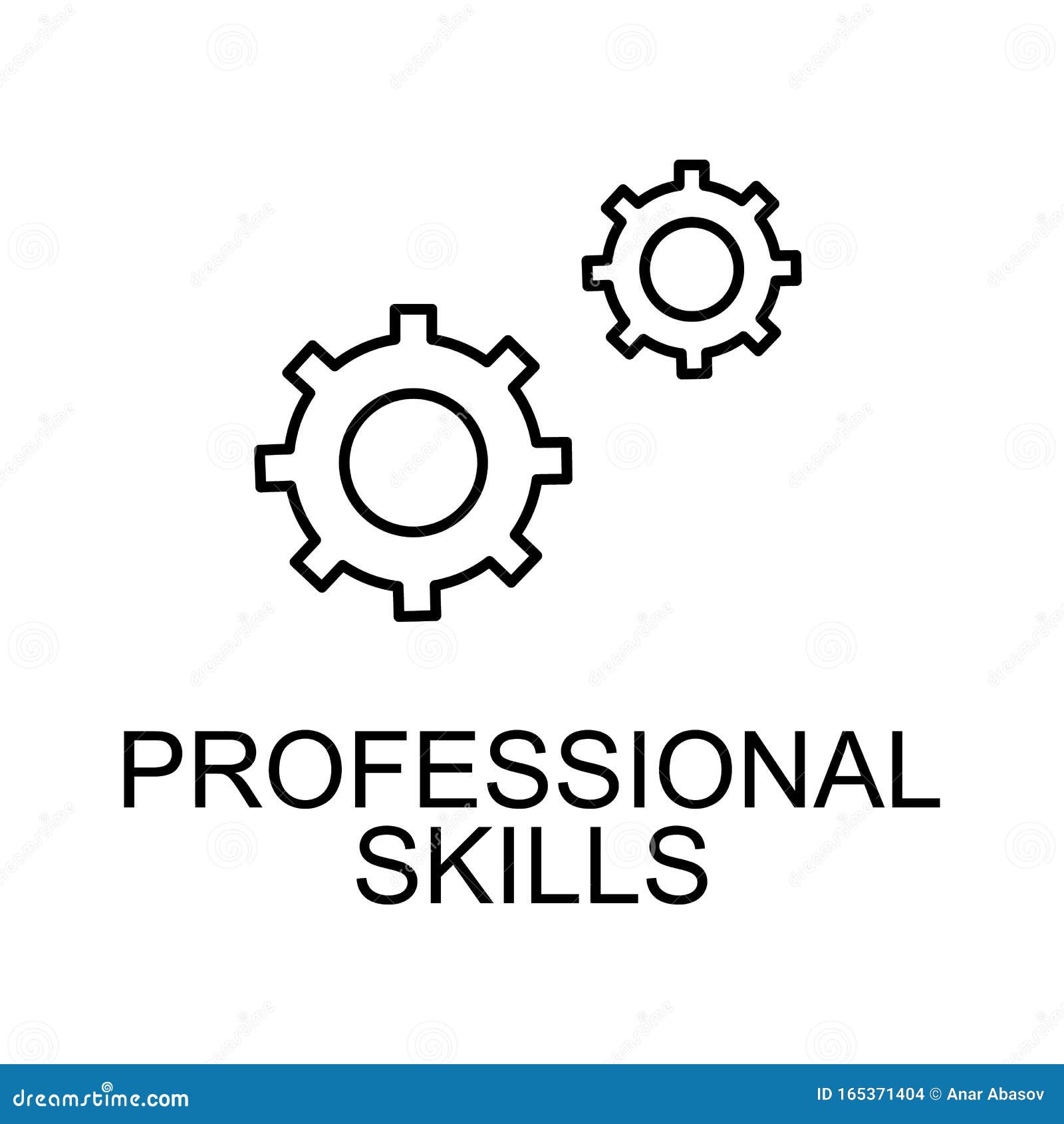 Professional Skills Line Icon. Element of Human Resources Signs with ...