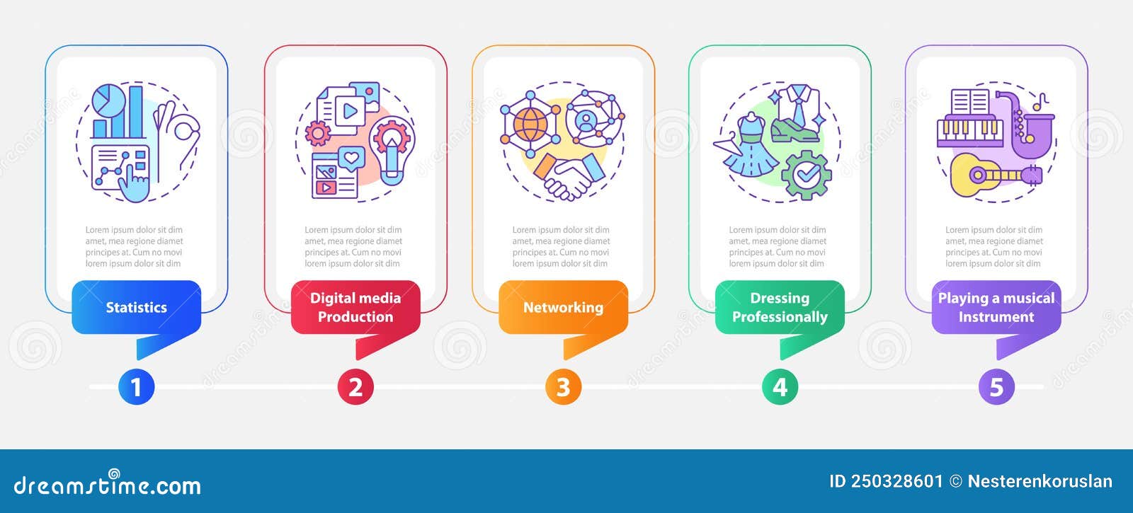 Professional Skills Rectangle Infographic Template Stock Vector ...