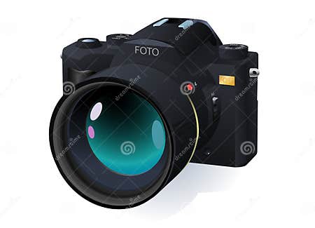 Professional SLR camera stock vector. Illustration of view - 8634270