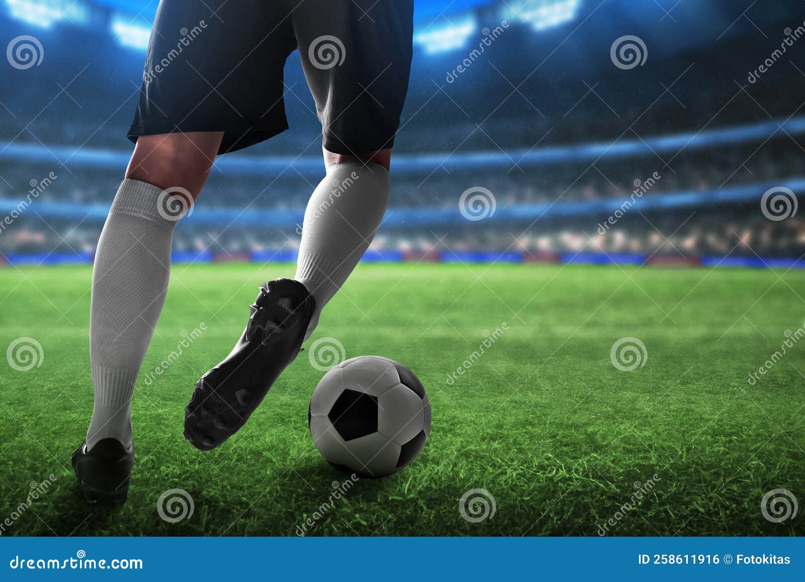 Professional Soccer Player in Actions Stock Photo - Image of league ...