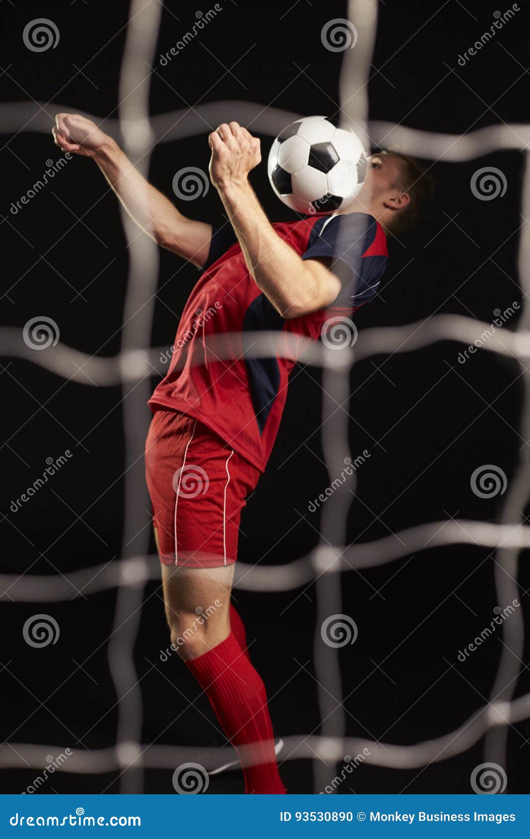 Professional Soccer Player Controlling Ball in Studio Stock Photo ...