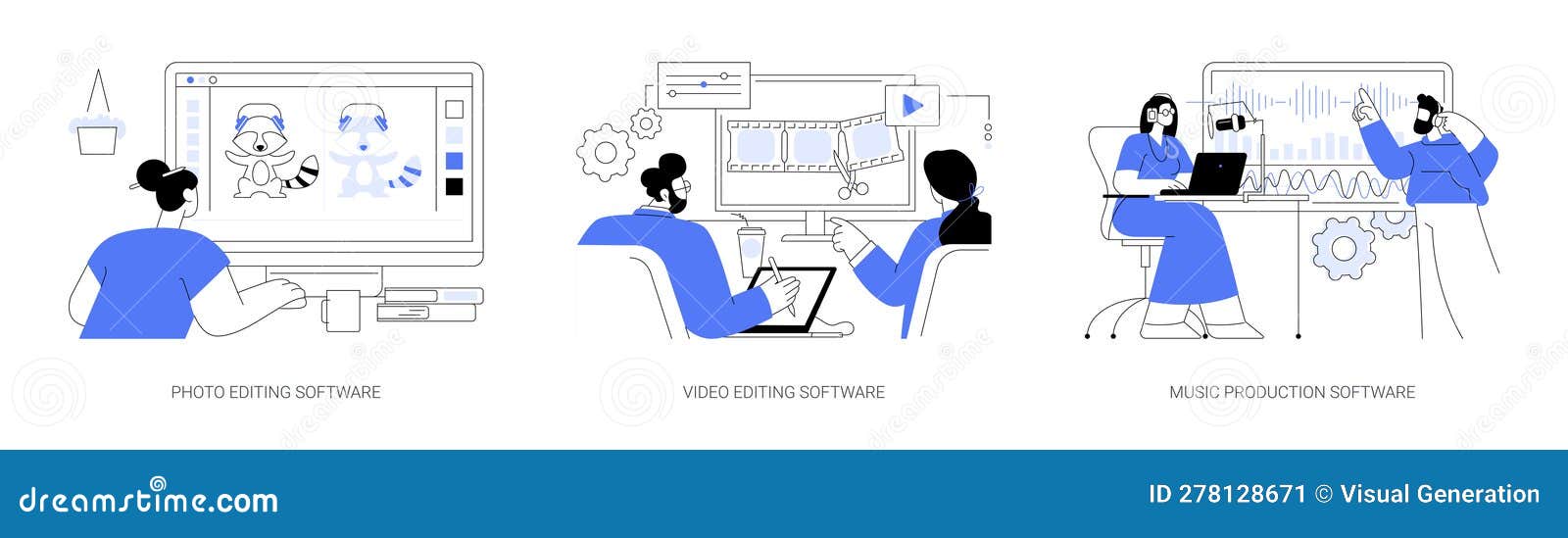 Professional Software For Creatives Isolated Cartoon Vector ...