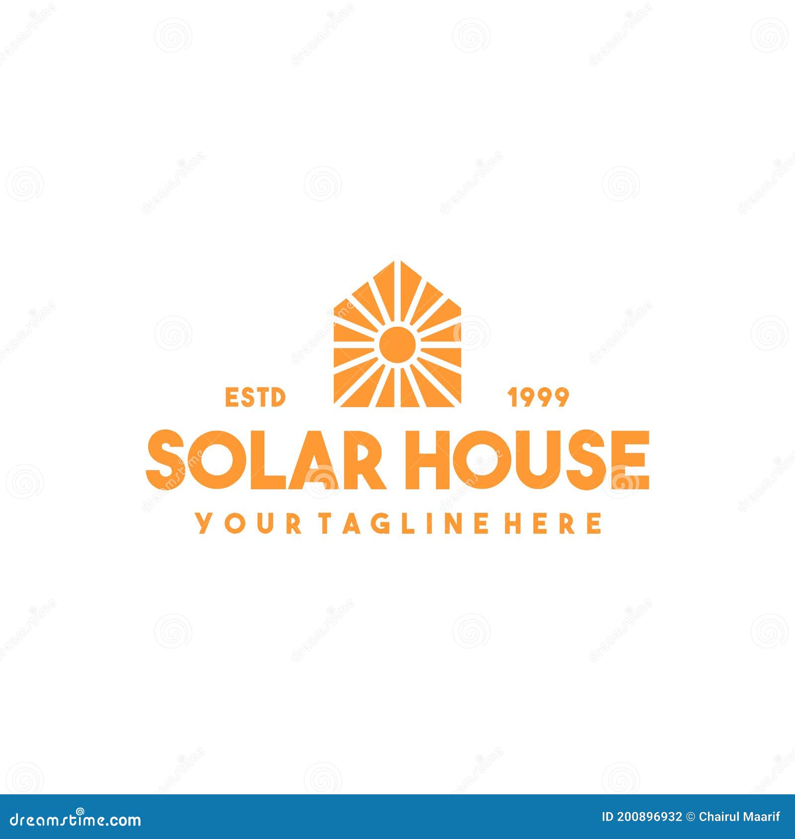 Professional Solar House Logo Design Stock Illustration - Illustration ...