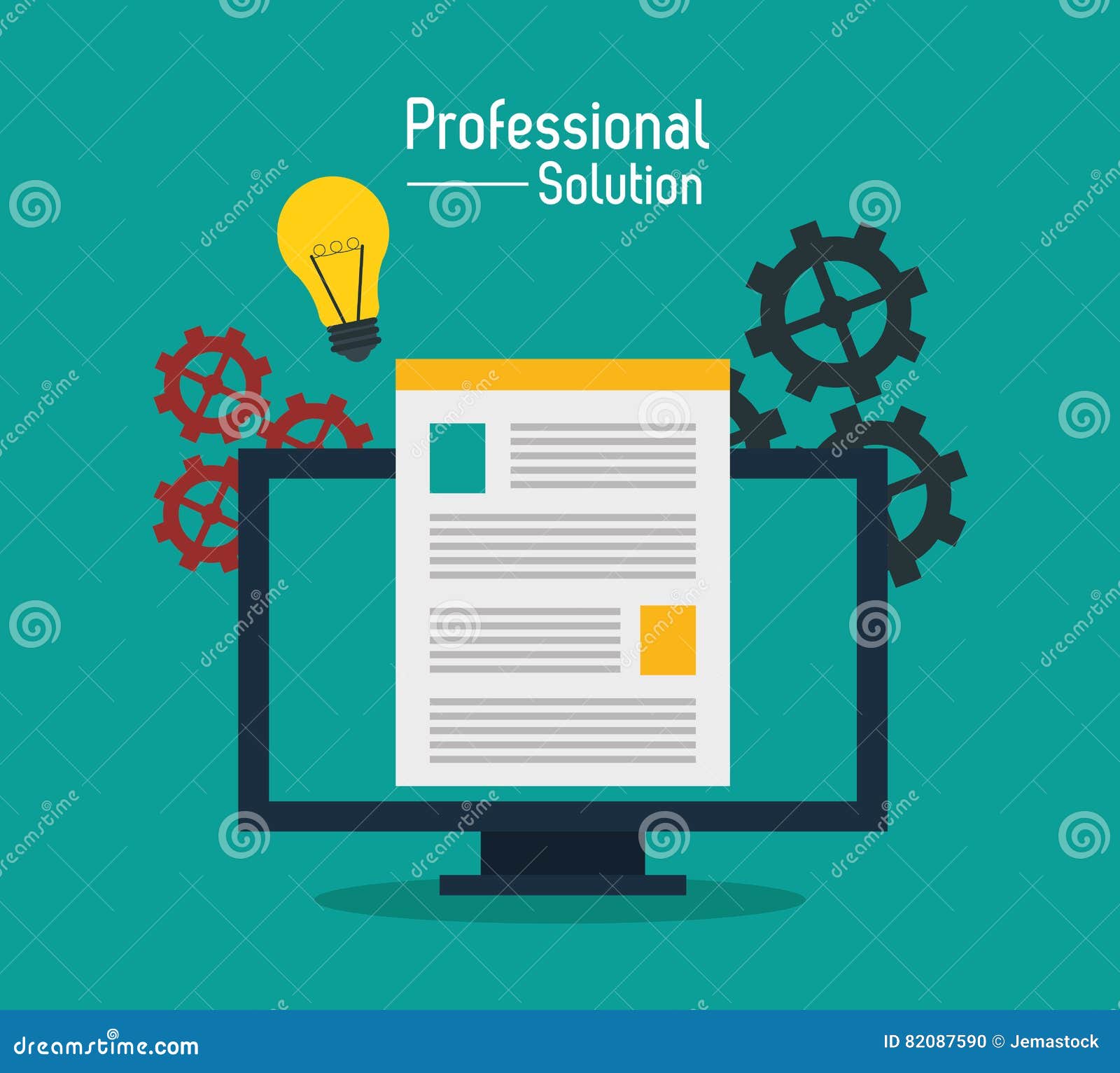 Professional Solution Technology Design Stock Vector - Illustration of ...