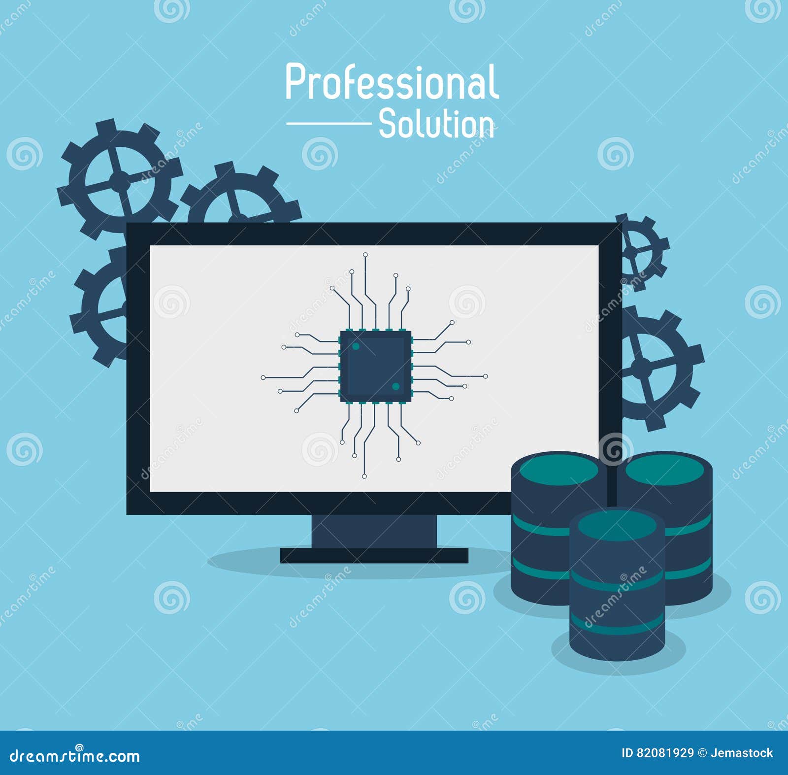Professional Solution Technology Design Stock Vector - Illustration of ...