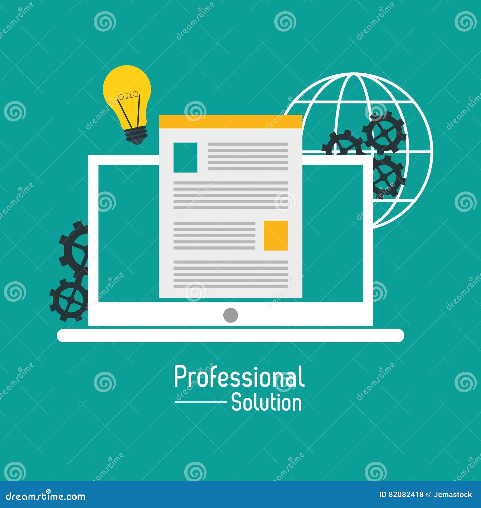 Professional Solution Technology Design Stock Vector - Illustration of ...
