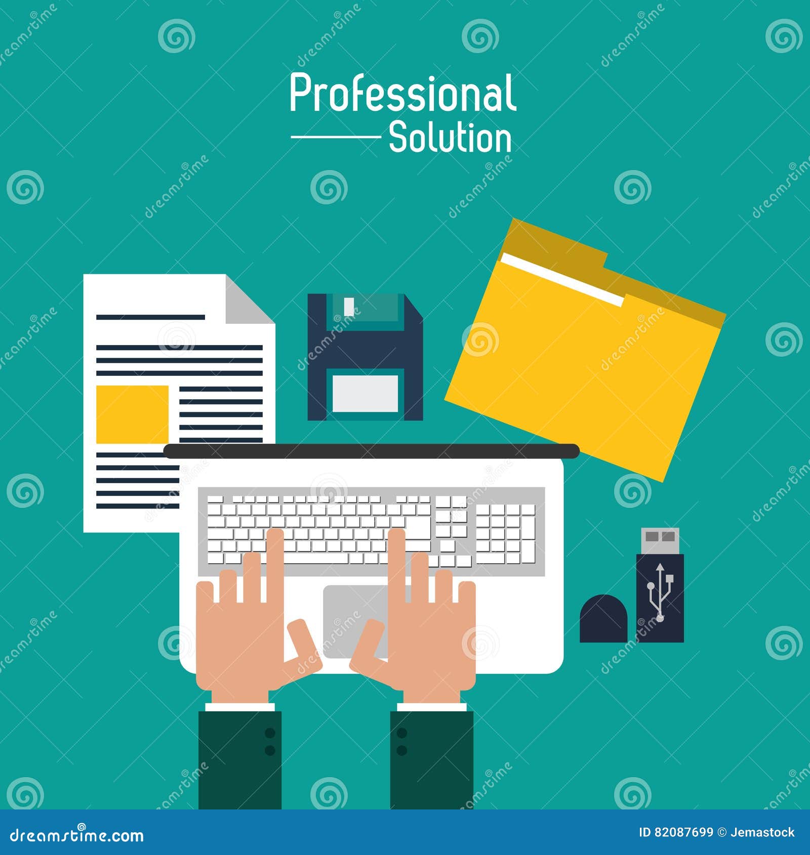 Professional Solution Technology Design Stock Vector - Illustration of ...
