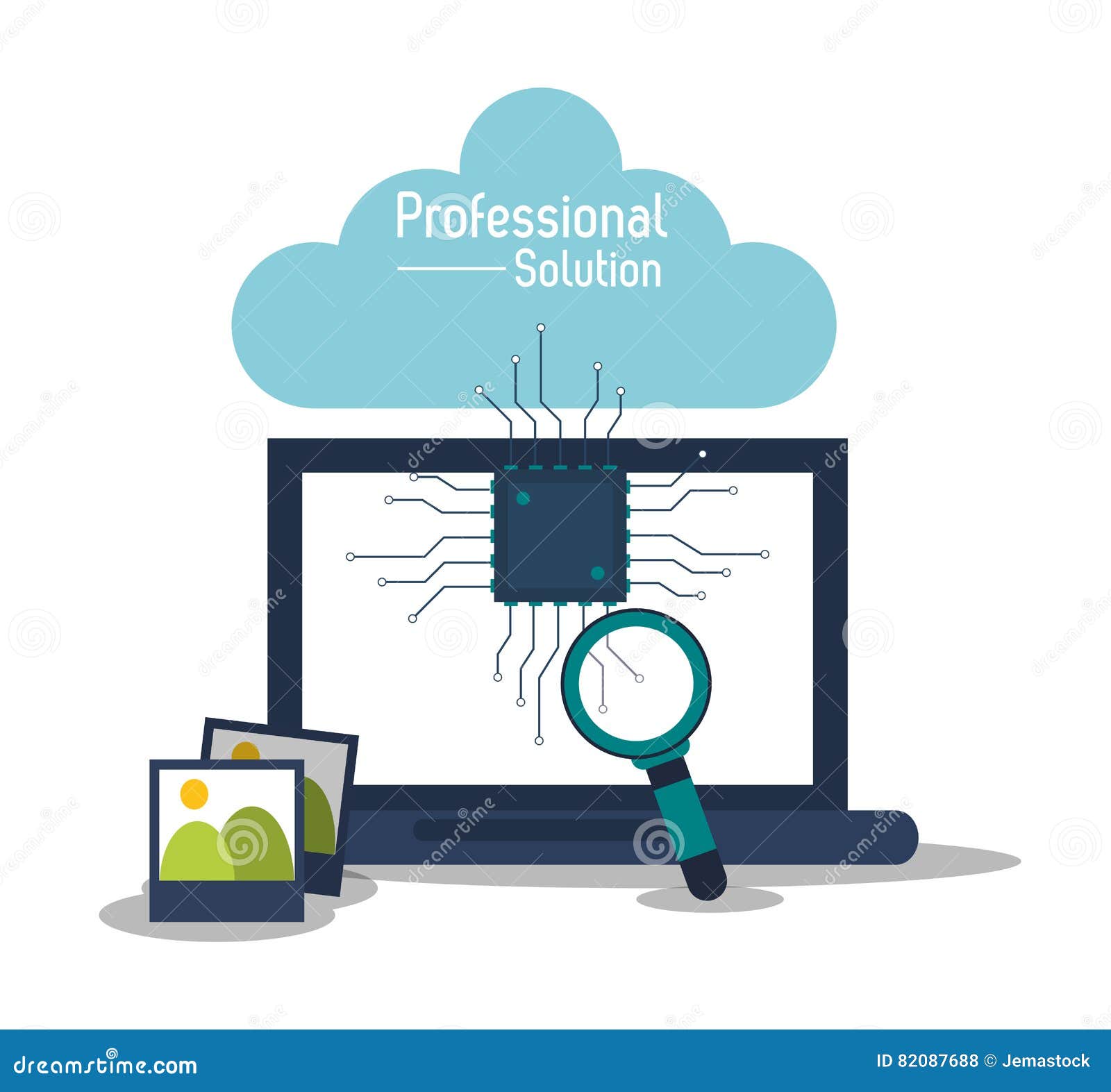 Professional Solution Technology Design Stock Vector - Illustration of ...