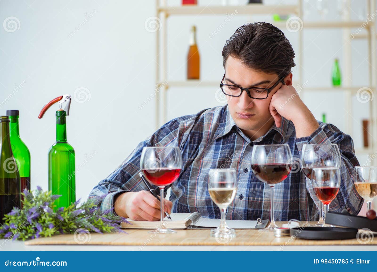 The Professional Sommelier Tasting Red Wine Stock Image - Image of ...