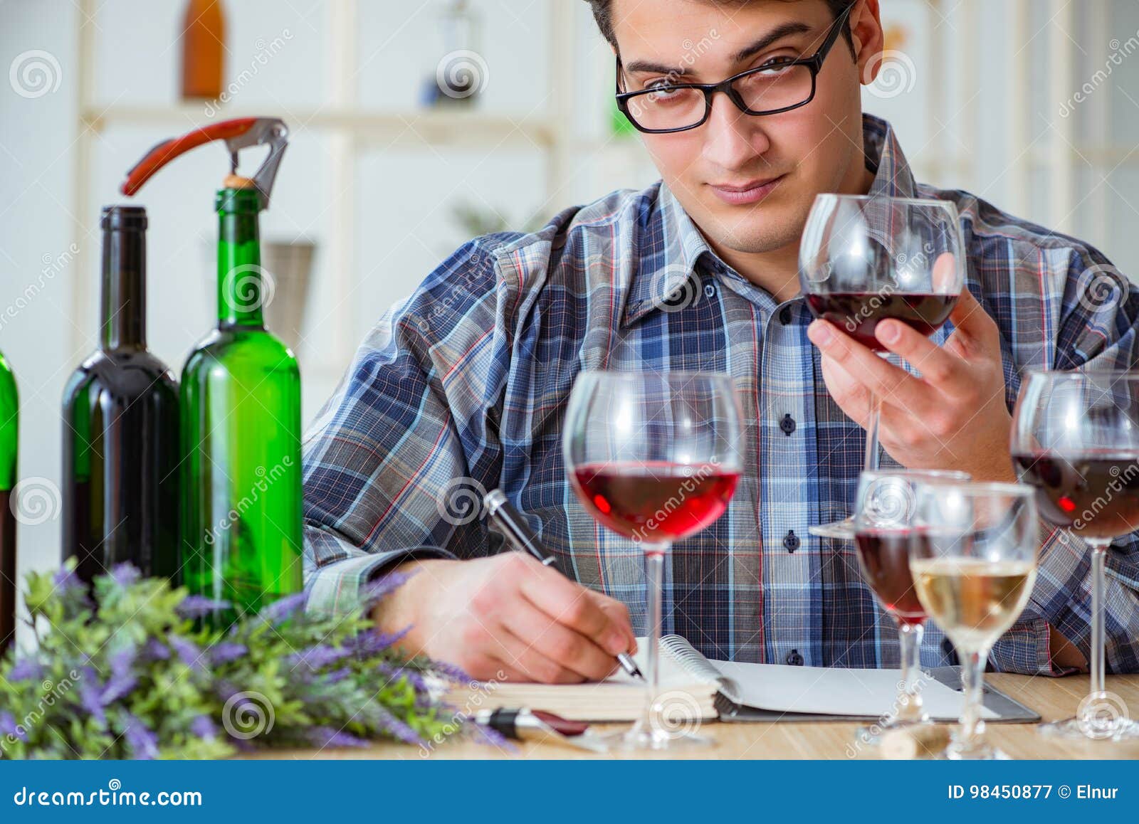 The Professional Sommelier Tasting Red Wine Stock Image - Image of ...