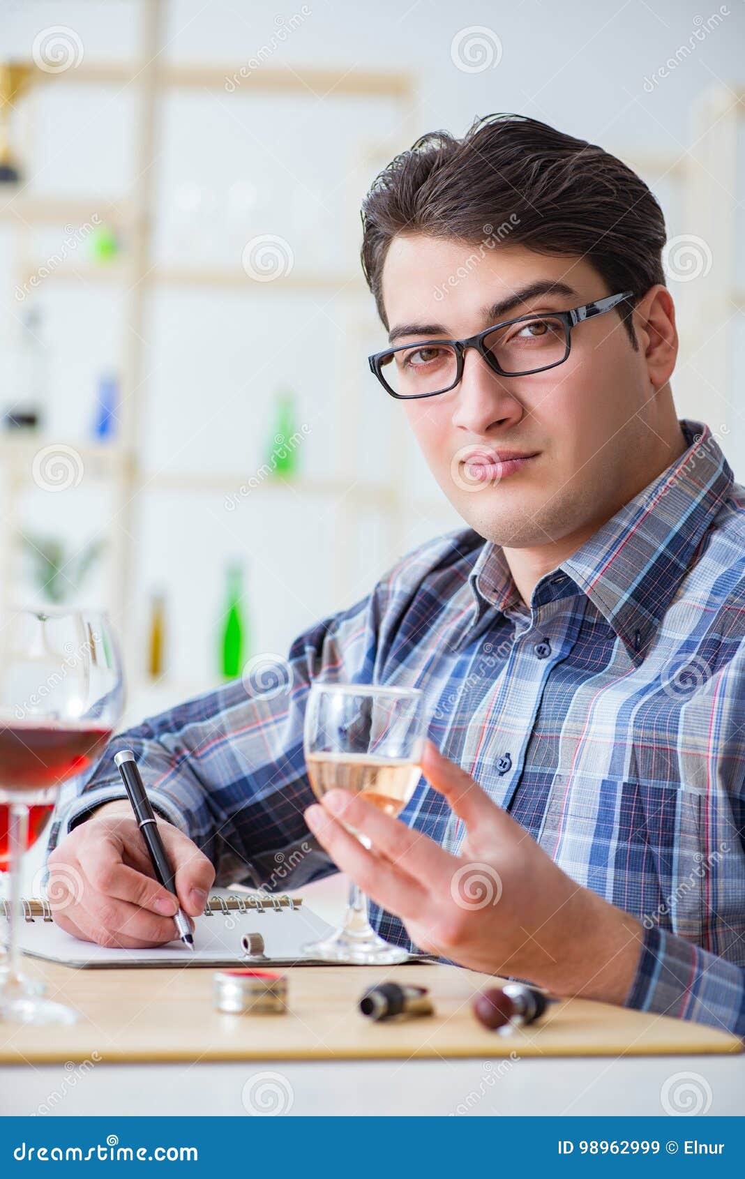 The Professional Sommelier Tasting Red Wine Stock Image - Image of ...