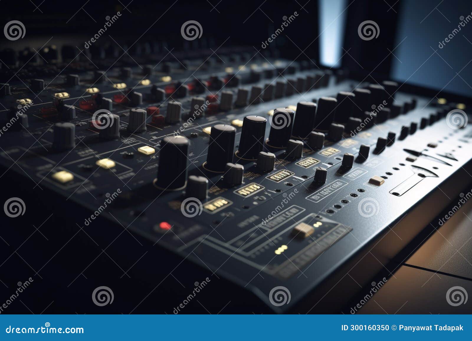 Professional Sound and Audio Mixer Control Panel by Generative AI Stock ...