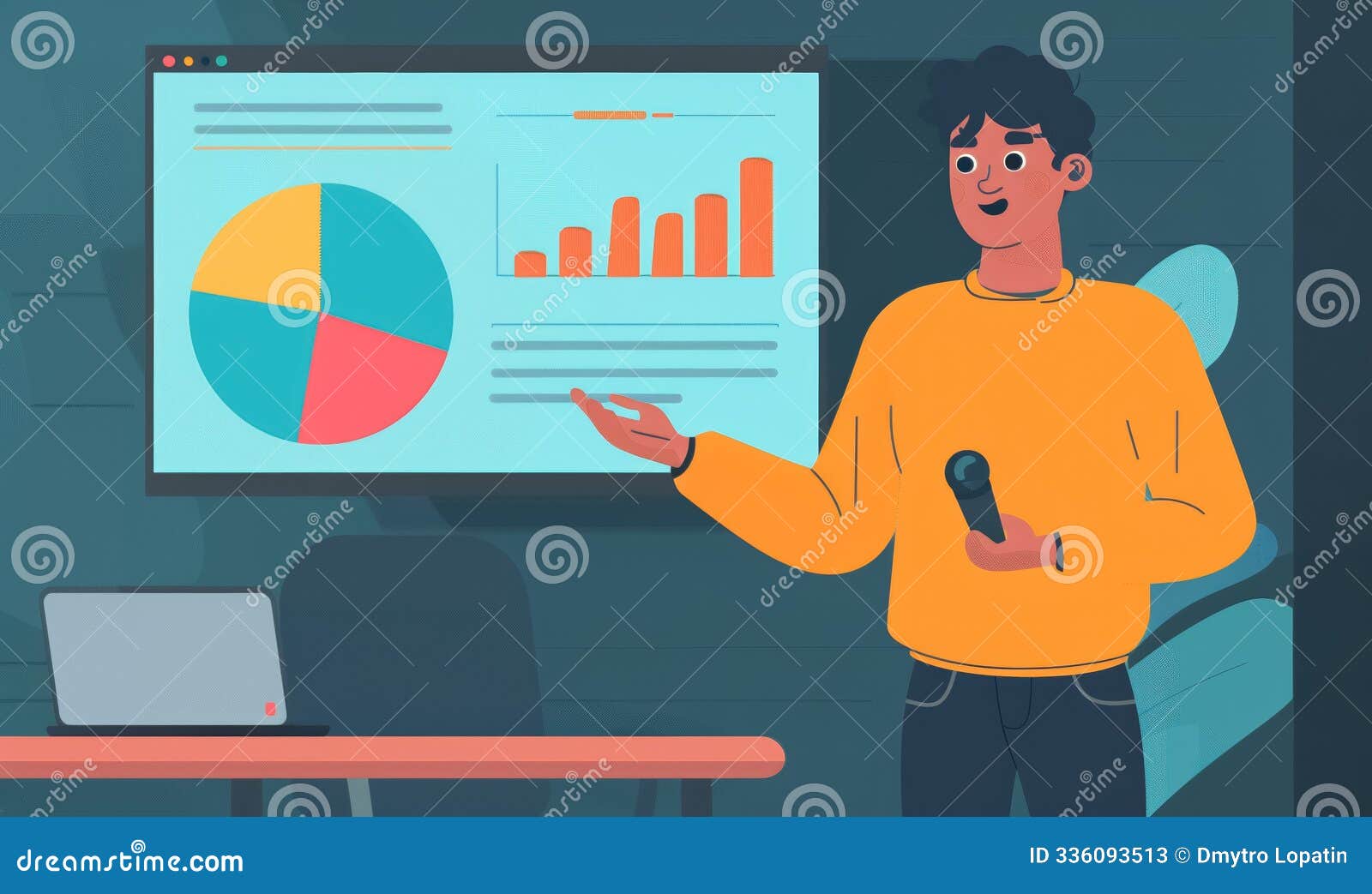 Professional Speaker, Commentator Or Voice Actor Web Banner Vector ...