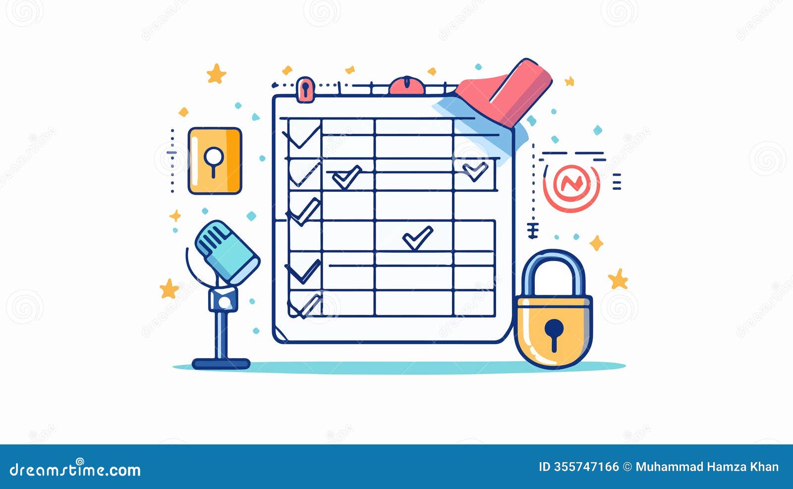 Professional Spreadsheet Layout With Days Marked By Checkmarks For ...