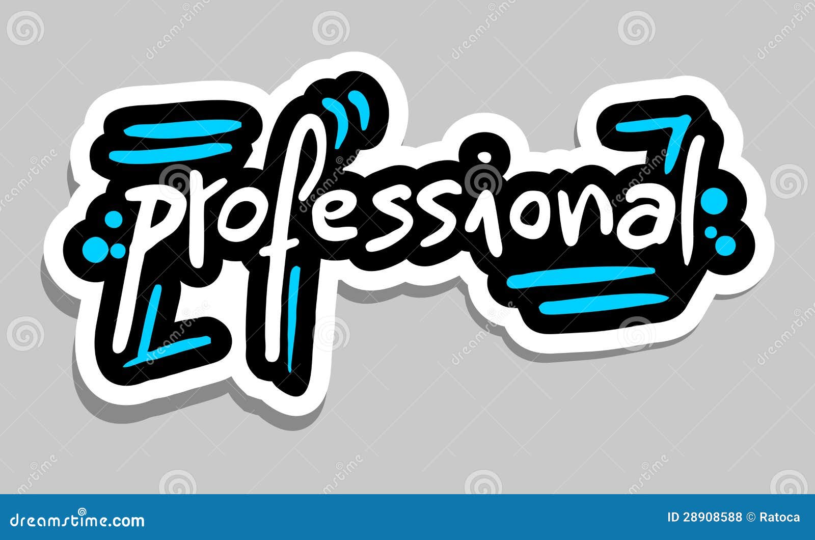 Professional sticker stock vector. Illustration of vector - 28908588