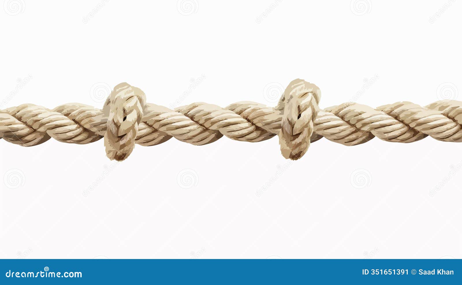 Professional Straight Rope Isolated on White Background Vector Stock ...