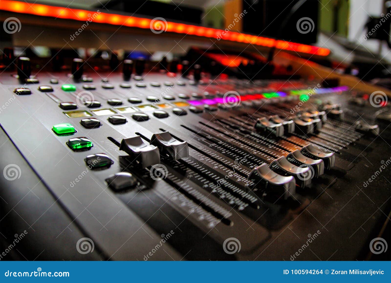 Music mixer studio stock photo. Image of media, classical - 100594264