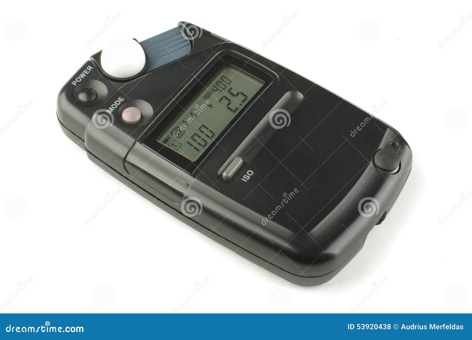 Professional Studio Light Meter Isolated on the White Background Stock ...