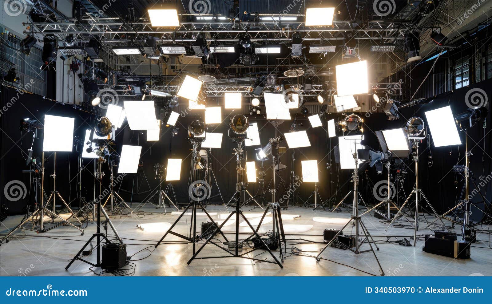 Professional Studio Lighting Setup in Photography Studio Stock Photo ...