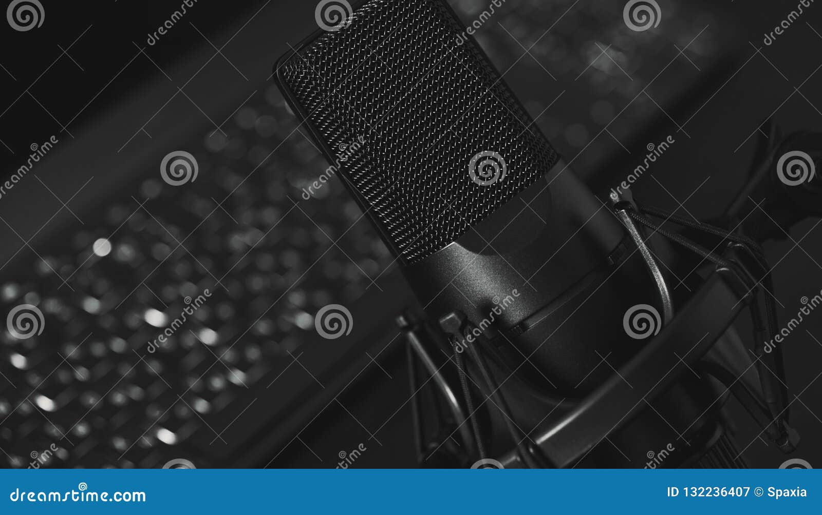 Professional Studio Microphone Stock Image - Image of equipment ...