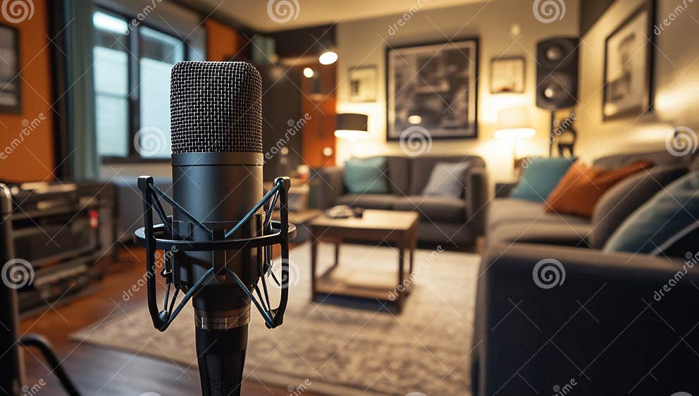 Professional Studio Microphone in Home Recording High Quality Image ...