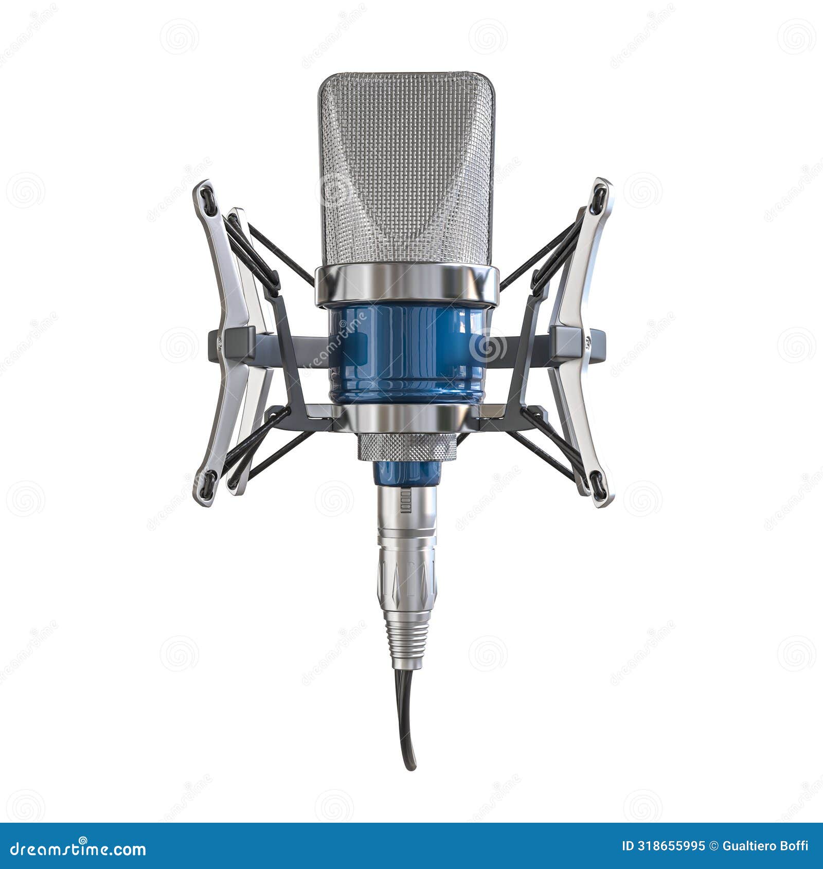 Professional Studio Microphone on Transparent Background Stock ...