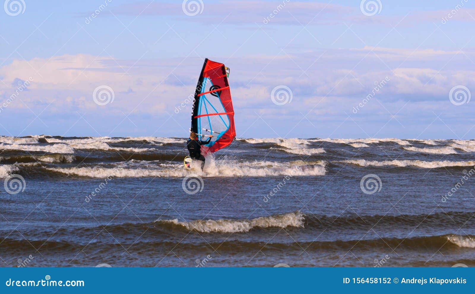 Professional Surfer in the Wind Preparing the Wind in the Sea To the ...