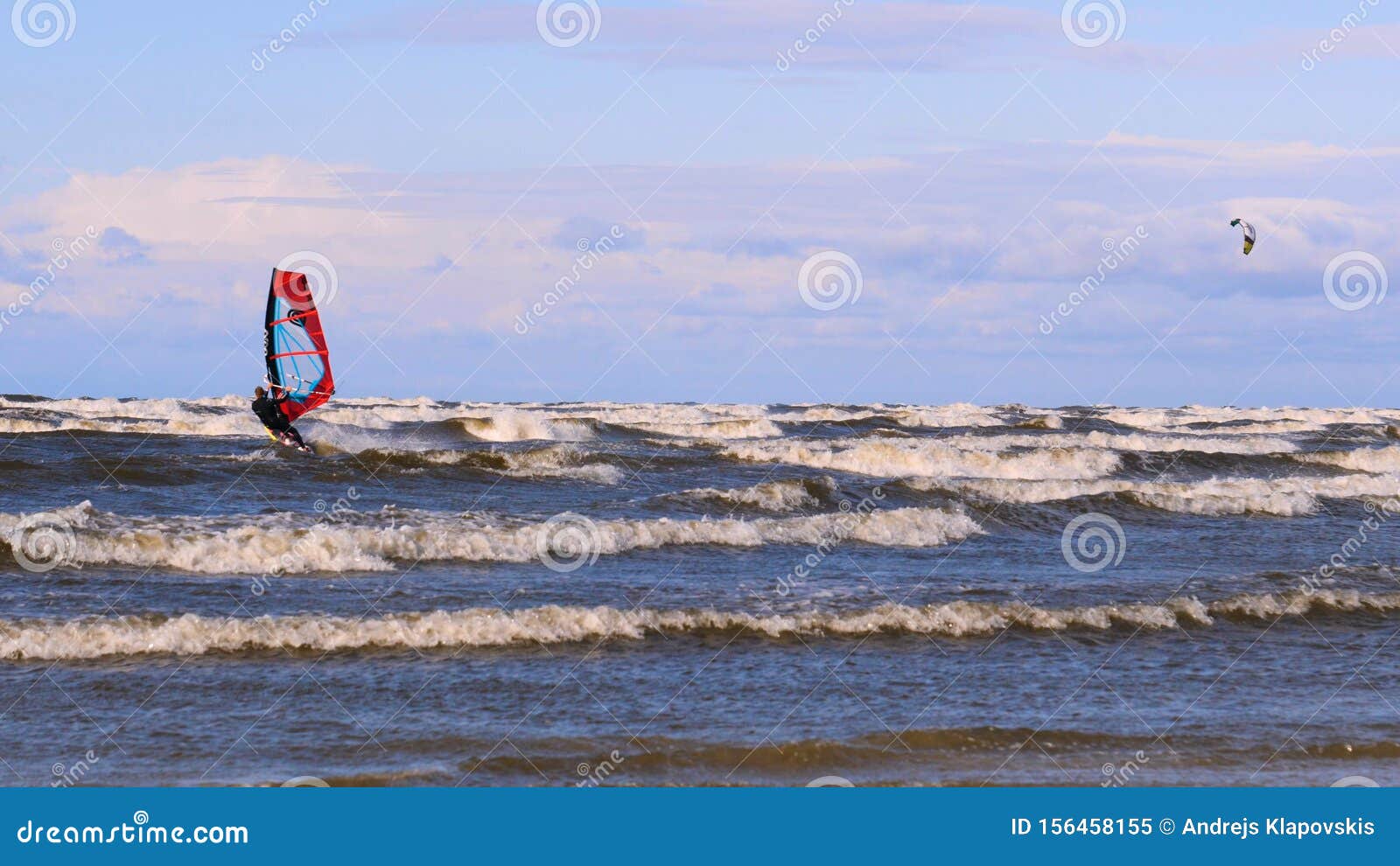 Professional Surfer in the Wind Preparing the Wind in the Sea To the ...