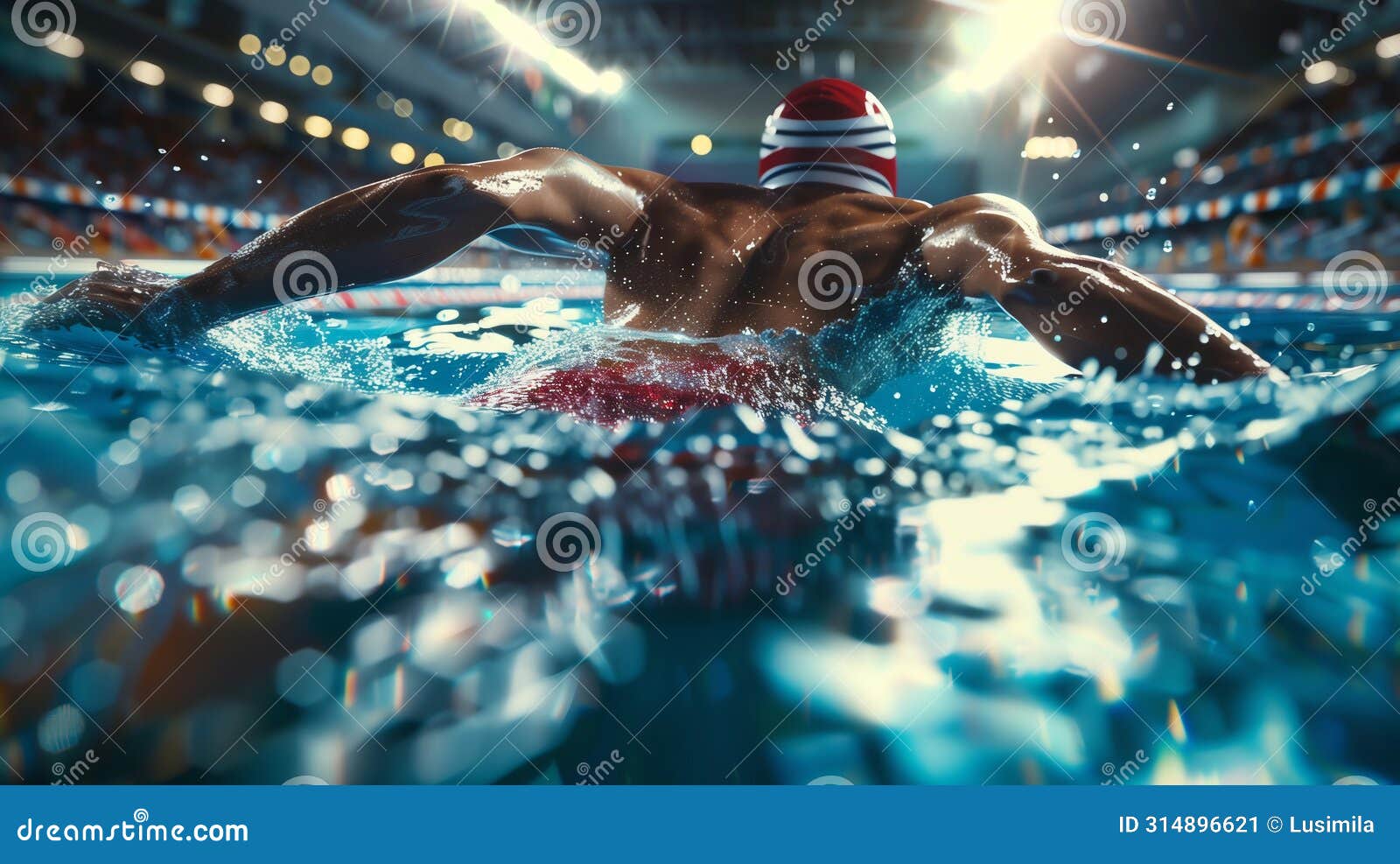 Professional swimmer stock illustration. Illustration of view - 314896621