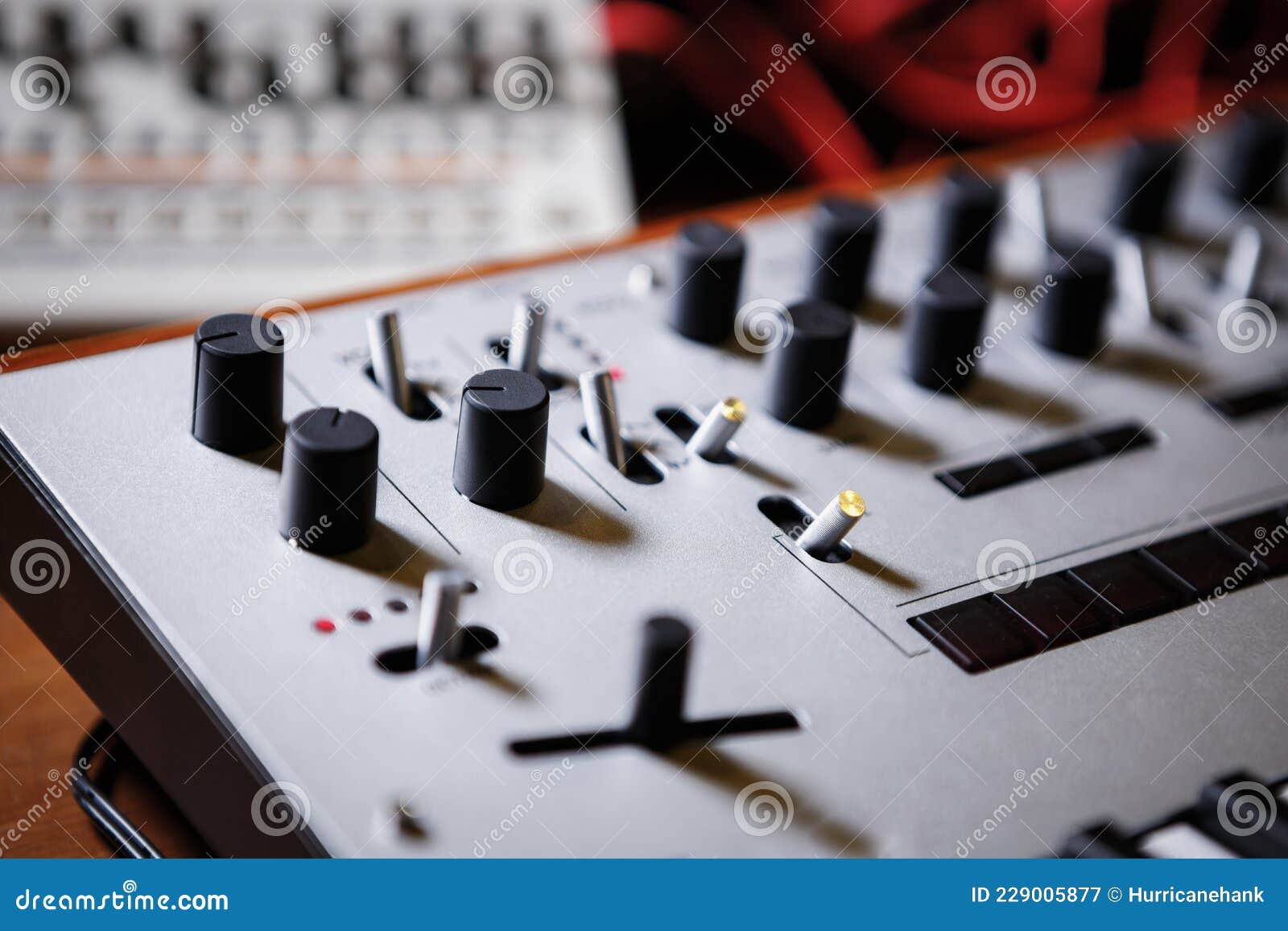 Analog Synthesizer Device in Sound Recording Studio Stock Image - Image ...